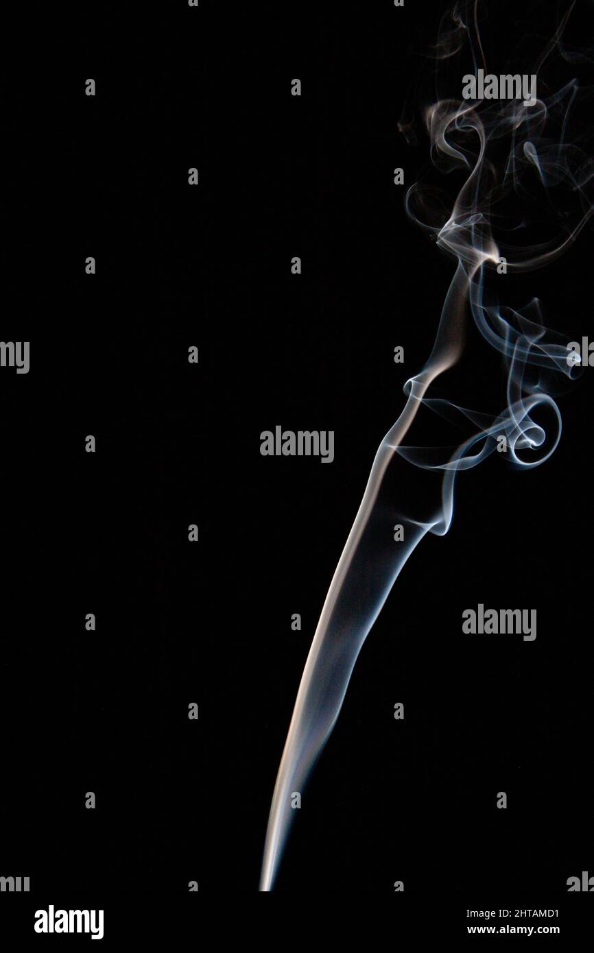 Real colorful smoke on black background. Graphic resource for use with ...