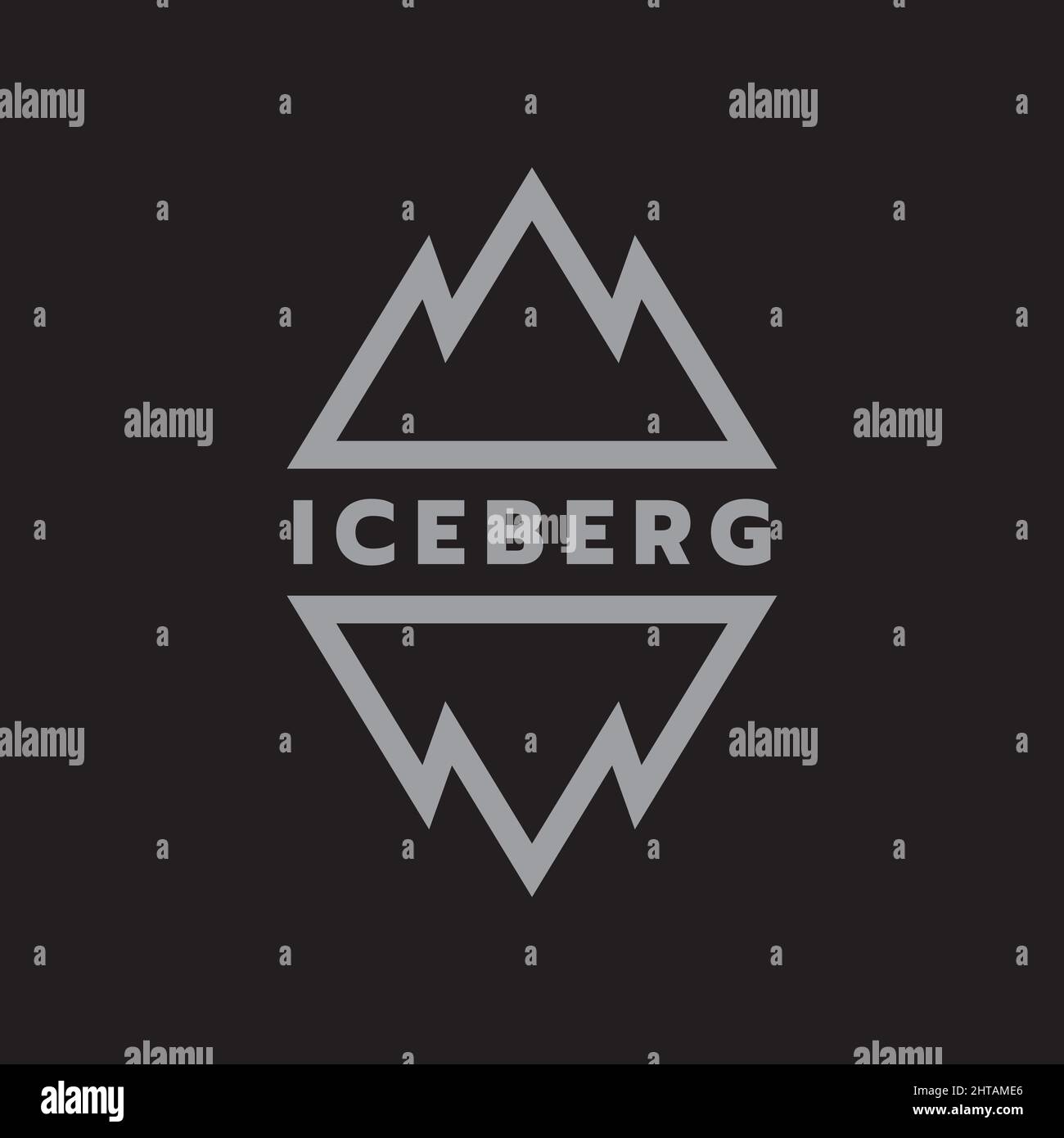 Iceberg mountain logo design illustration vector template Stock Vector ...
