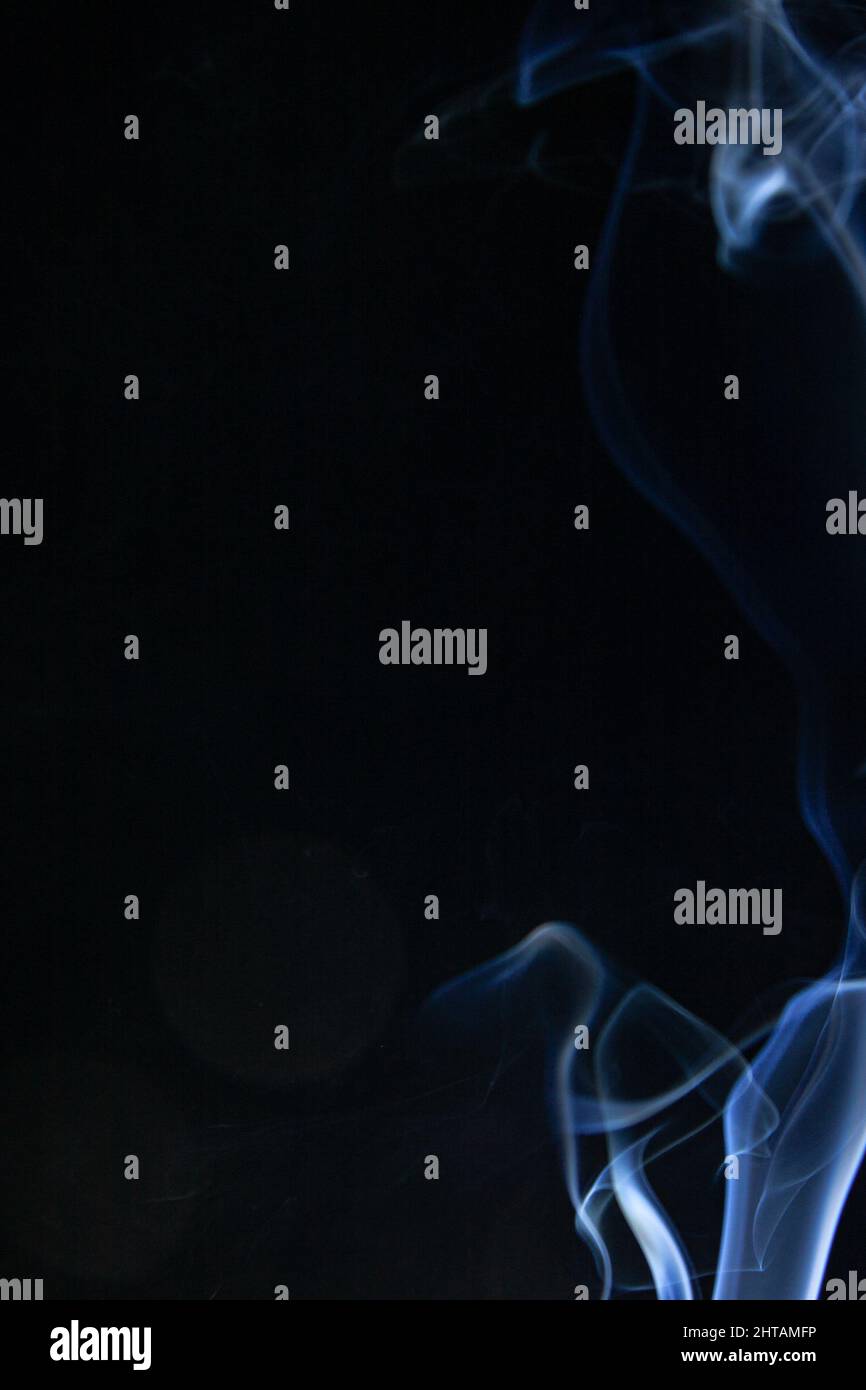 Real colorful smoke on black background. Graphic resource for use with ...