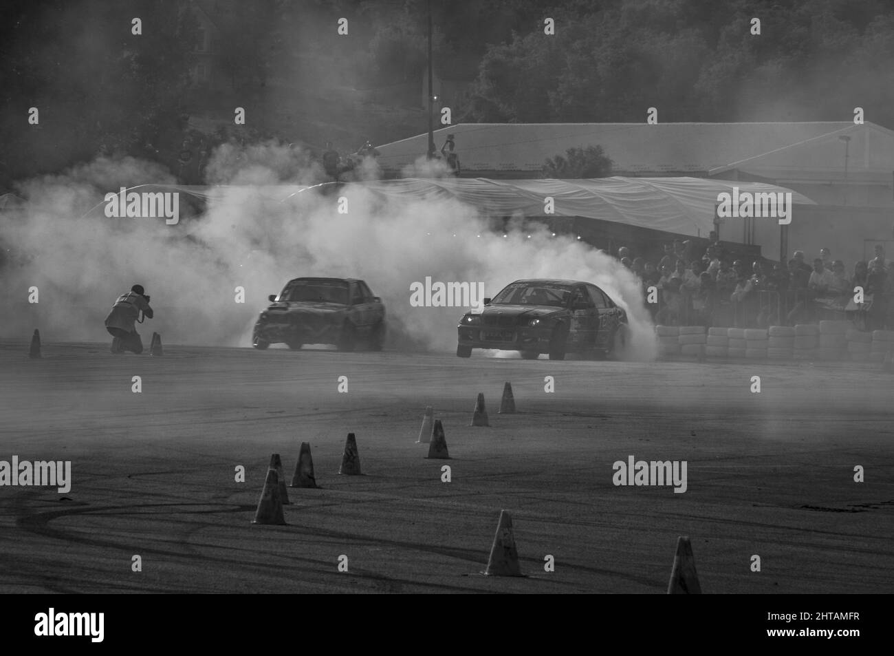 Car drifting Black and White Stock Photos & Images - Alamy