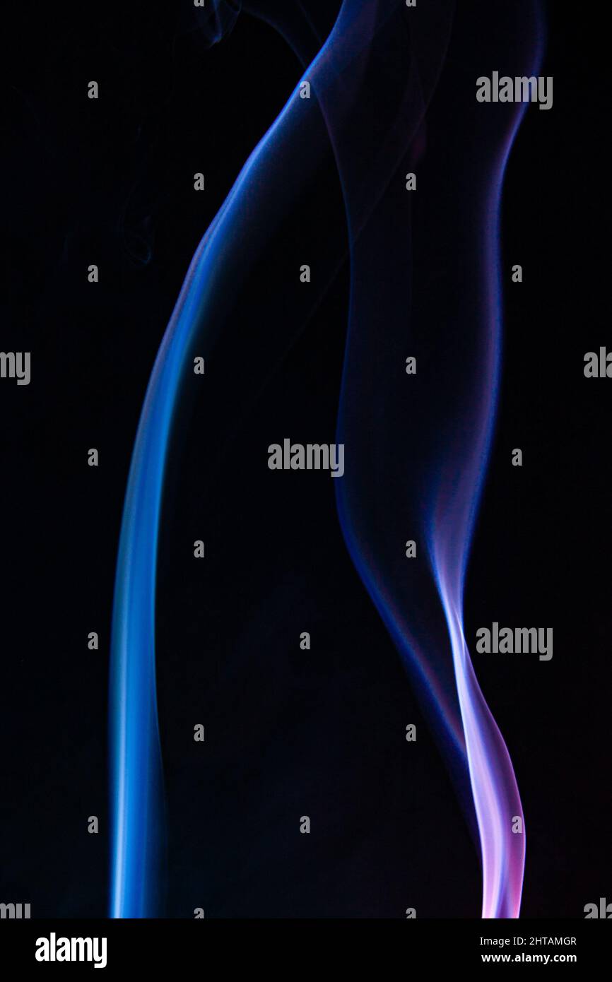 Real colorful smoke on black background. Graphic resource for use with ...
