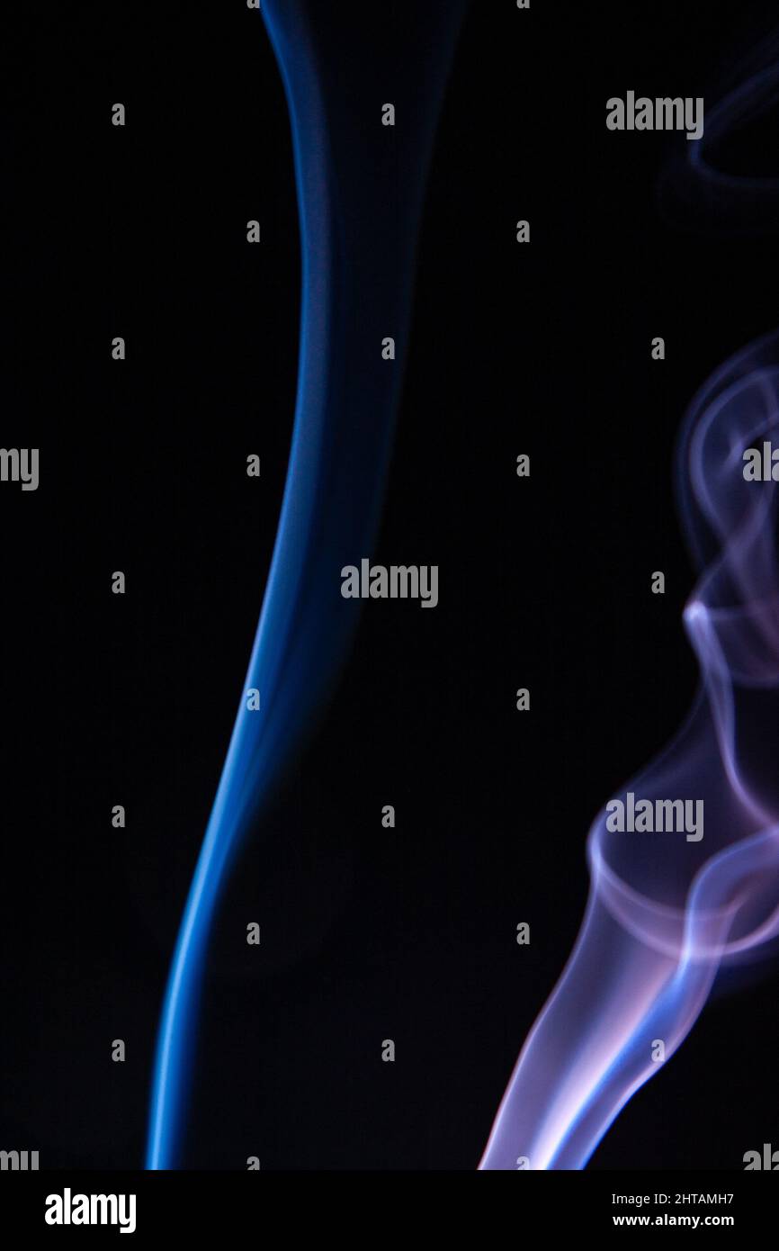Real colorful smoke on black background. Graphic resource for use with ...