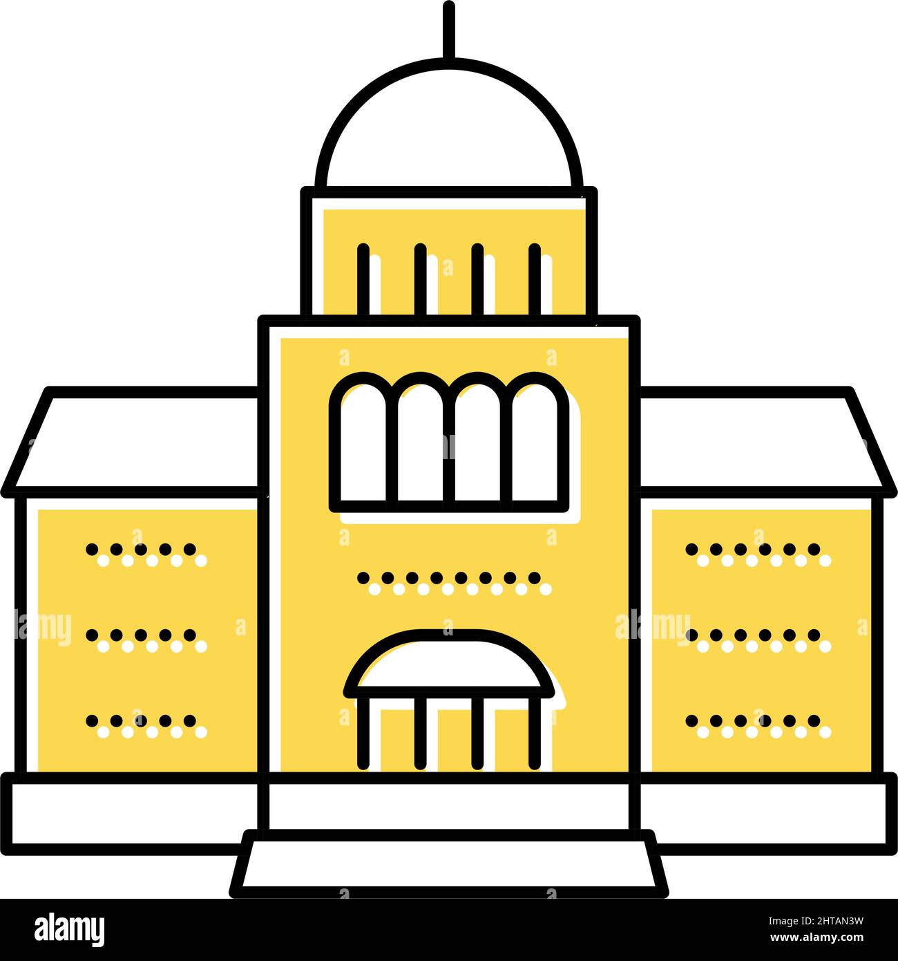 courthouse building color icon vector illustration Stock Vector Image ...