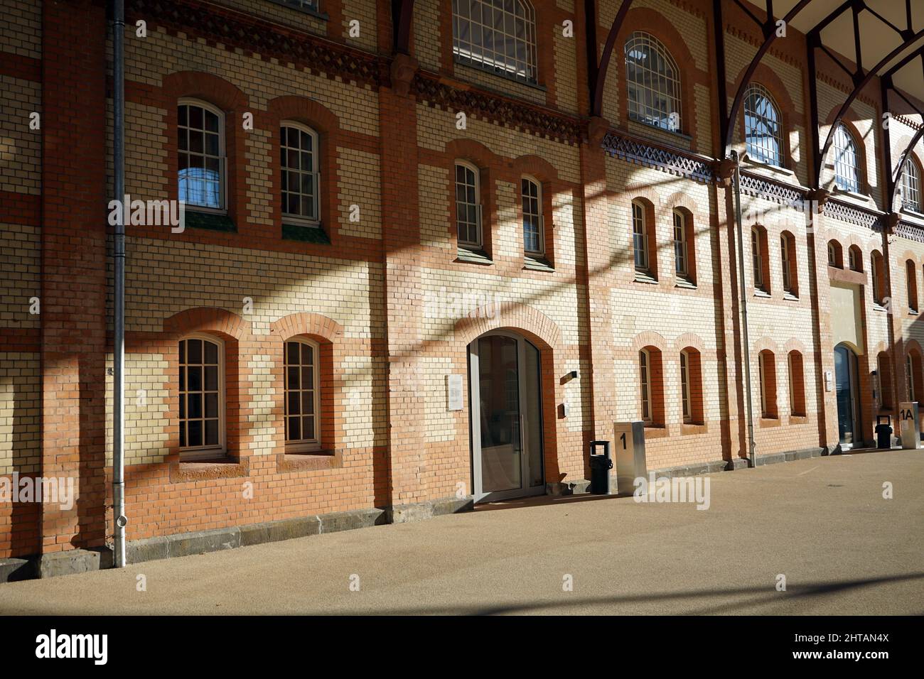 Beautiful exterior of a three storey building Stock Photo - Alamy