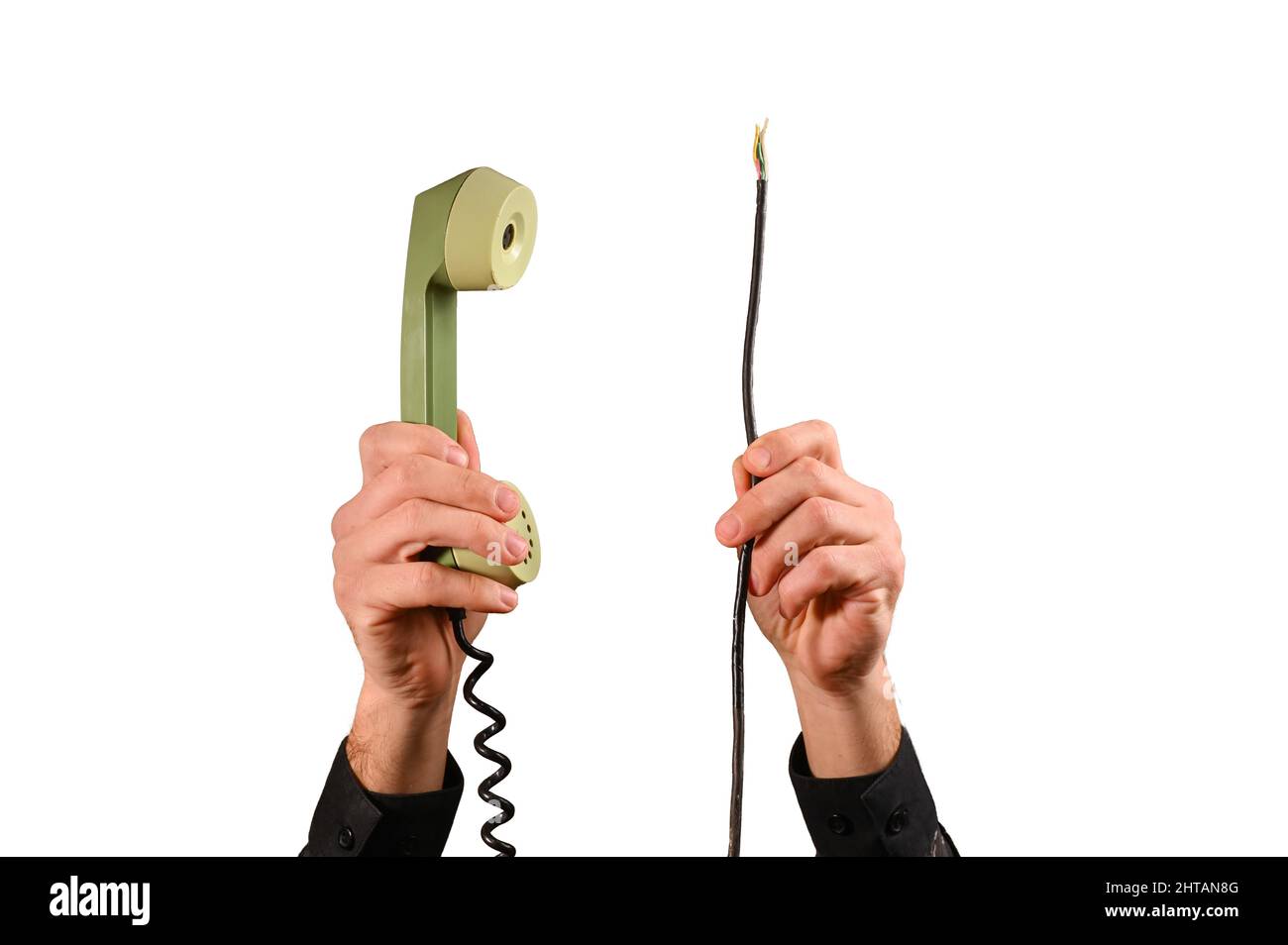 Retro landline telephone Cut Out Stock Images & Pictures - Alamy