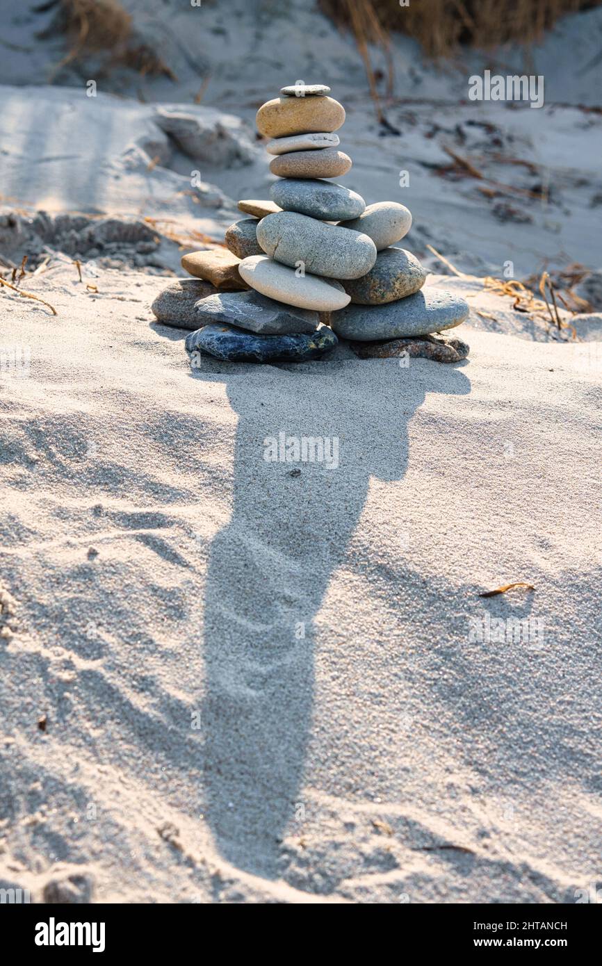 Pile of stone on the beach Stock Photo - Alamy