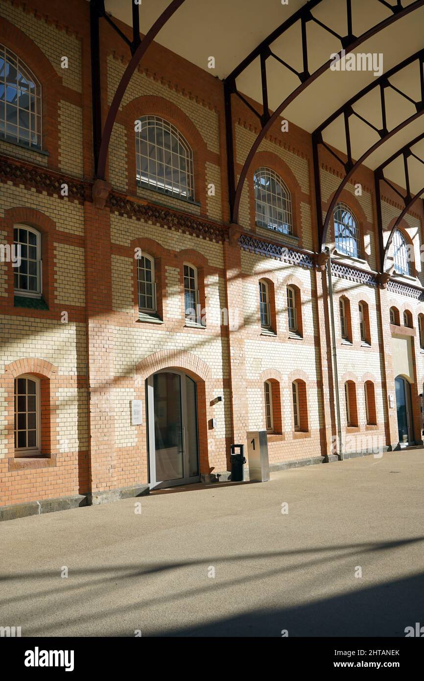 Beautiful exterior of a three storey building Stock Photo - Alamy