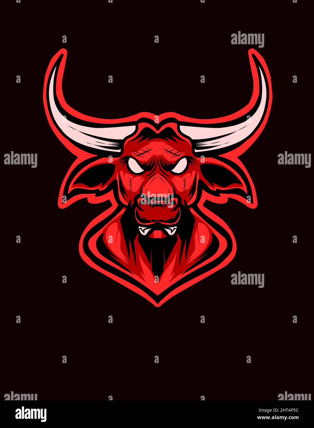 illustration vector angry bull head Stock Vector Image & Art - Alamy