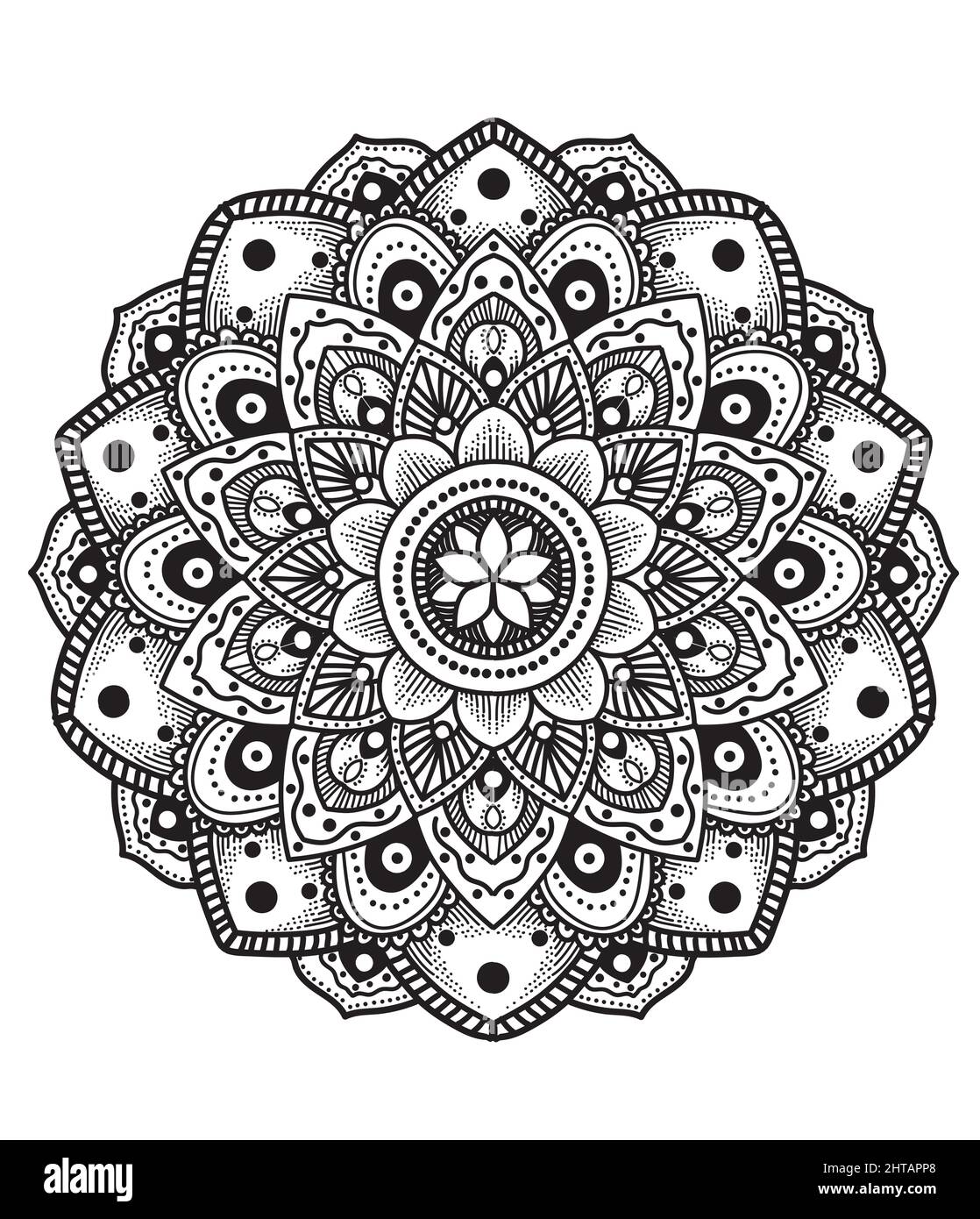 Luxury mandala art Black and White Stock Photos & Images - Alamy