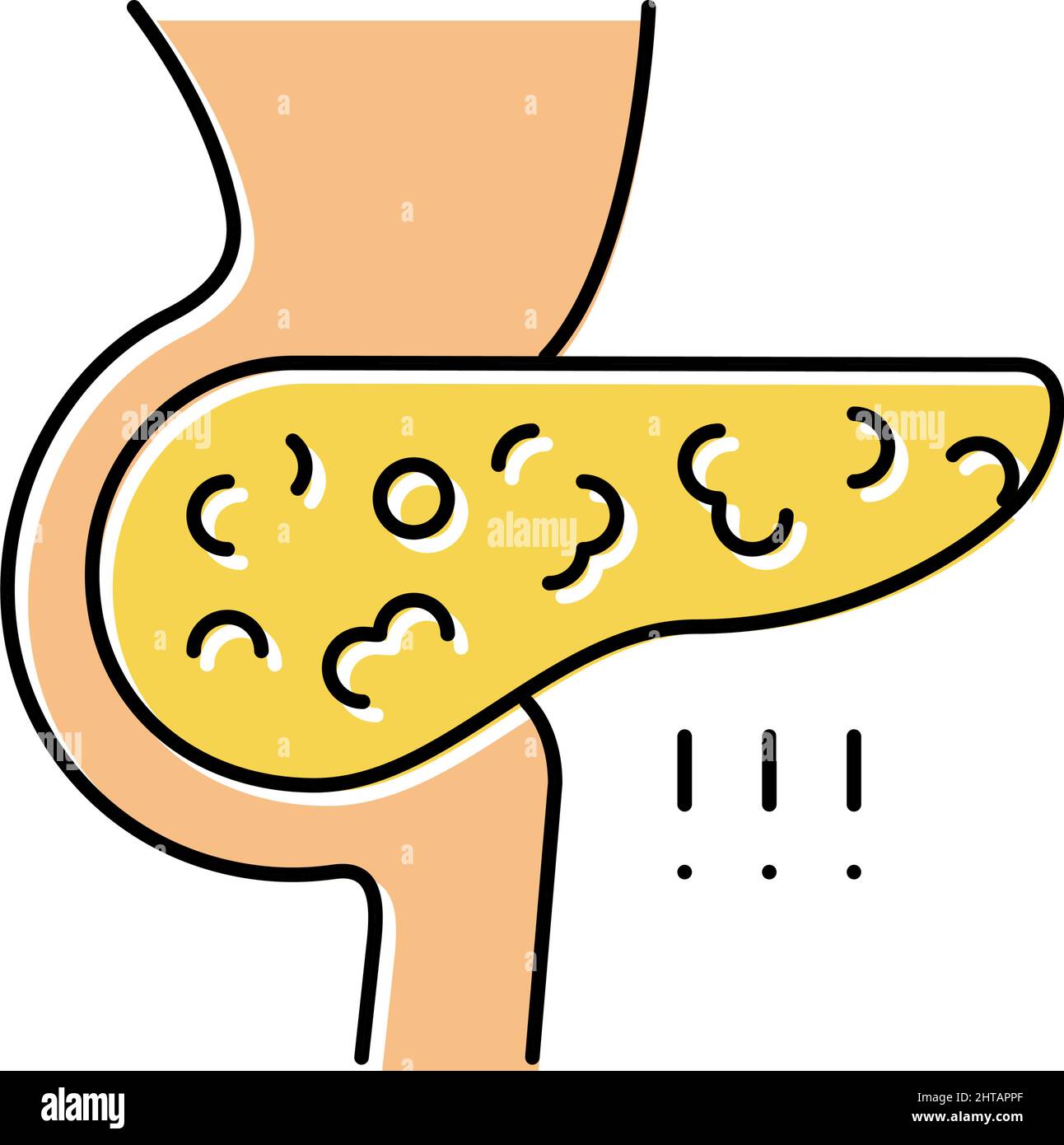 fatty liver color icon vector illustration Stock Vector Image & Art - Alamy