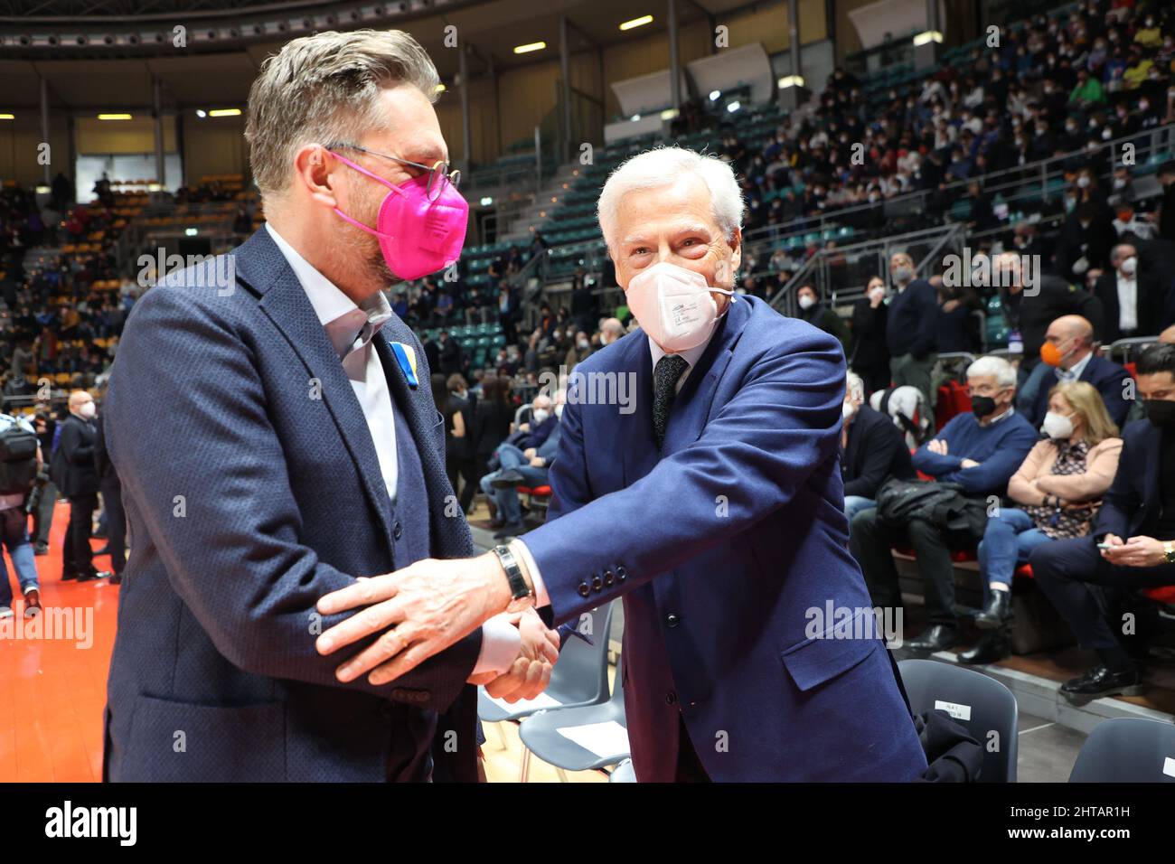 Mayor of bologna Mr. Matteo Lepore an c.e.o. of Virtus segafredo ...