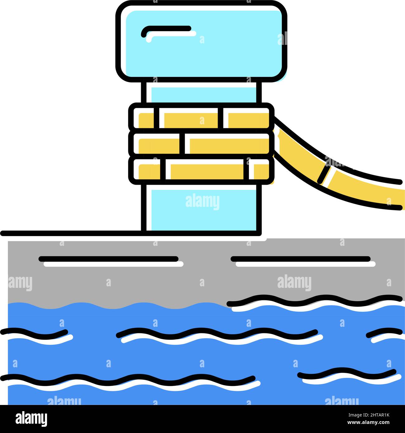 mooring bollard port color icon vector illustration Stock Vector Image & Art - Alamy