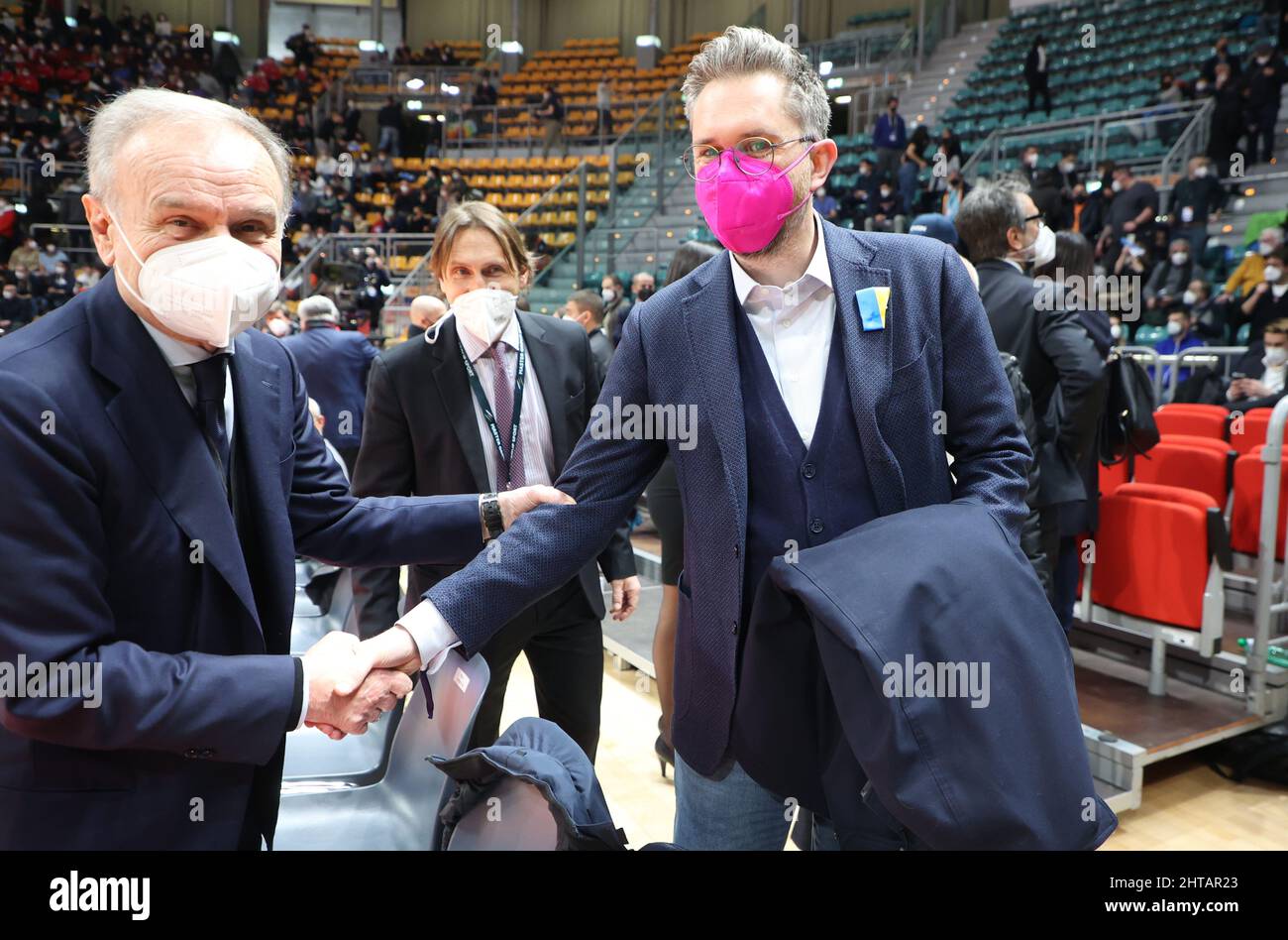 President of FIP Giovanni Petrucci and mayor of bologna Mr. Matteo ...