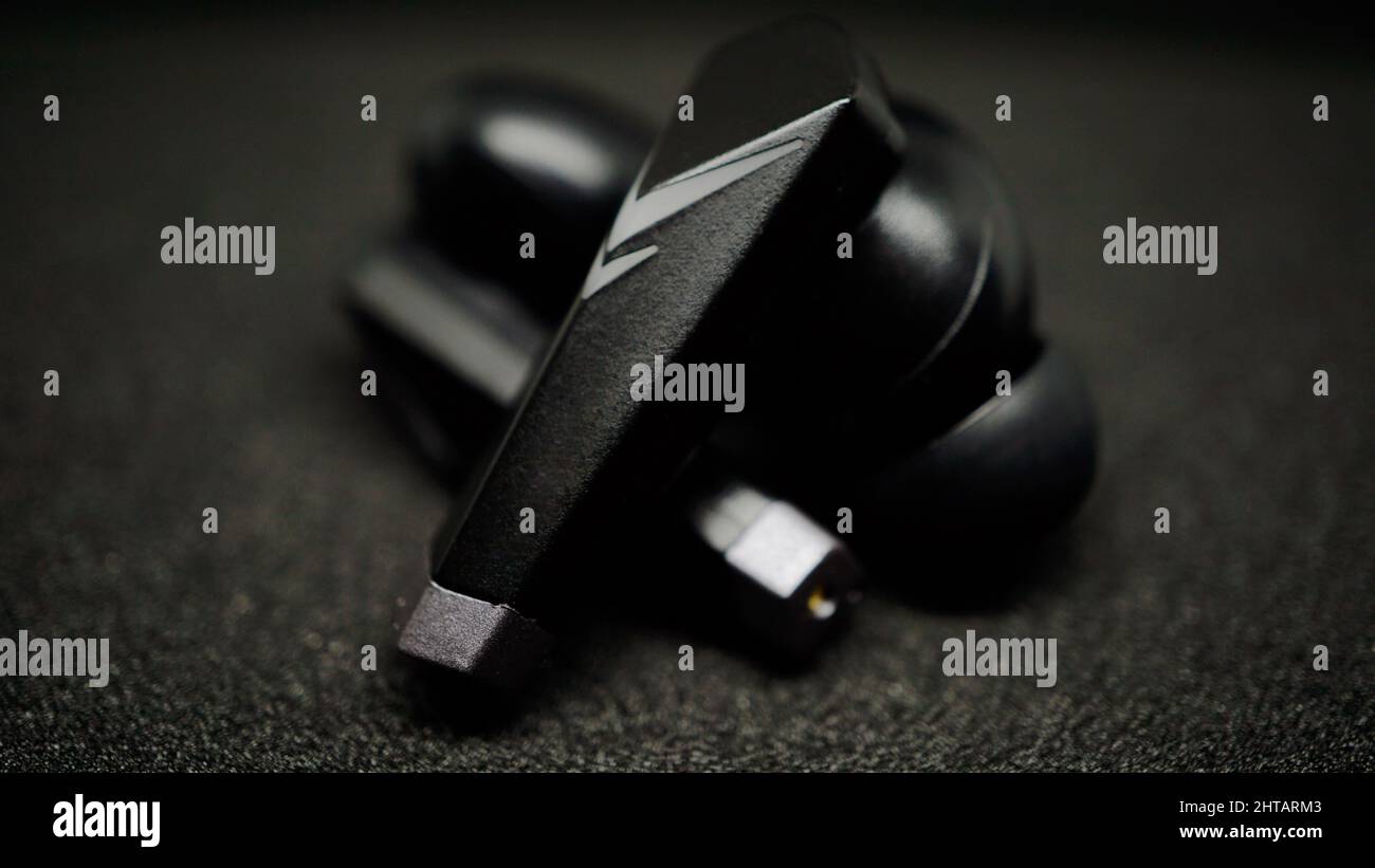 tws wireless headset. object photography style Stock Photo - Alamy