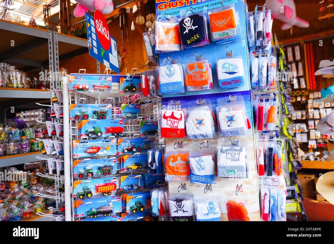 Souvenirs for sale at a gift shop at the seaside Stock Photo - Alamy