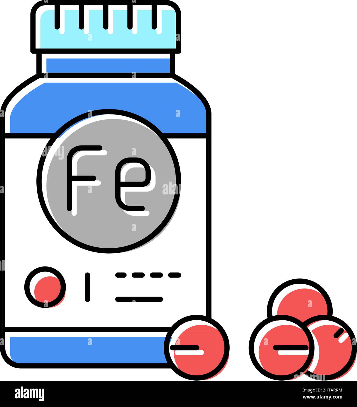 iron supplements package color icon vector illustration Stock Vector ...