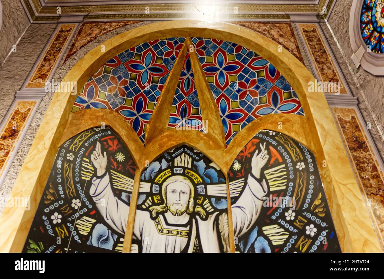 Jesus interior decoration pattern on the wall. object photography style ...