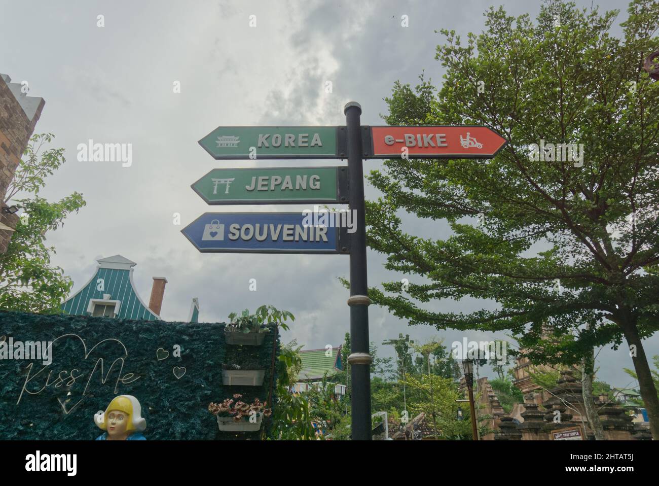 directions board. object photography style Stock Photo - Alamy