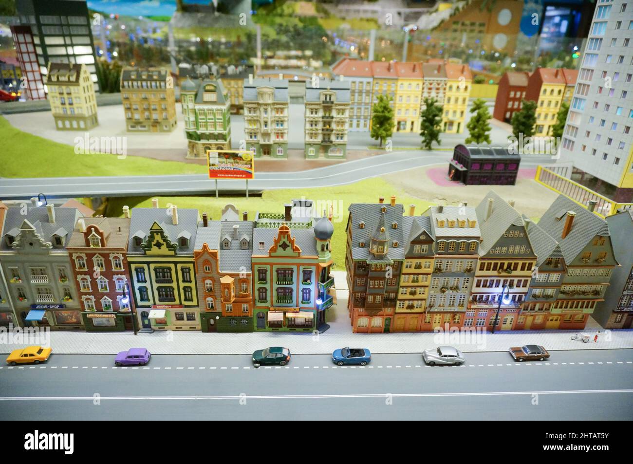 Model city with buildings in an indoor miniature exposition Stock Photo ...