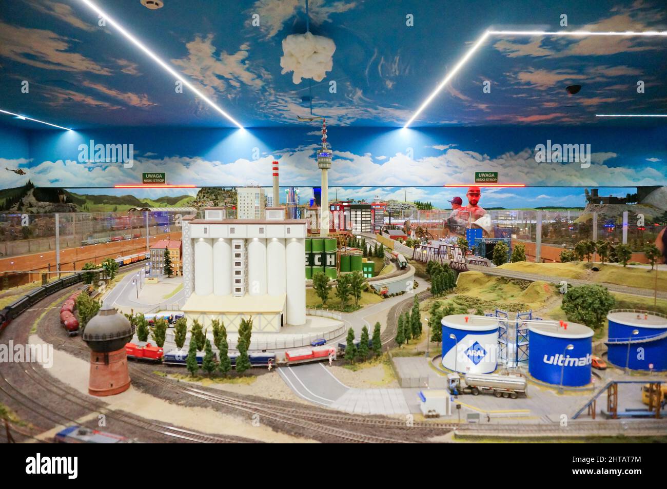 Model city with buildings at a indoor miniature exposition Stock Photo ...