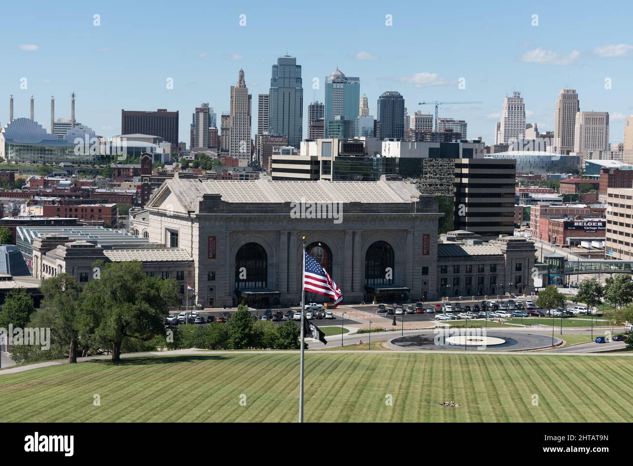 Aerial Of Kansas City Skyline High Resolution Stock Photography and ...