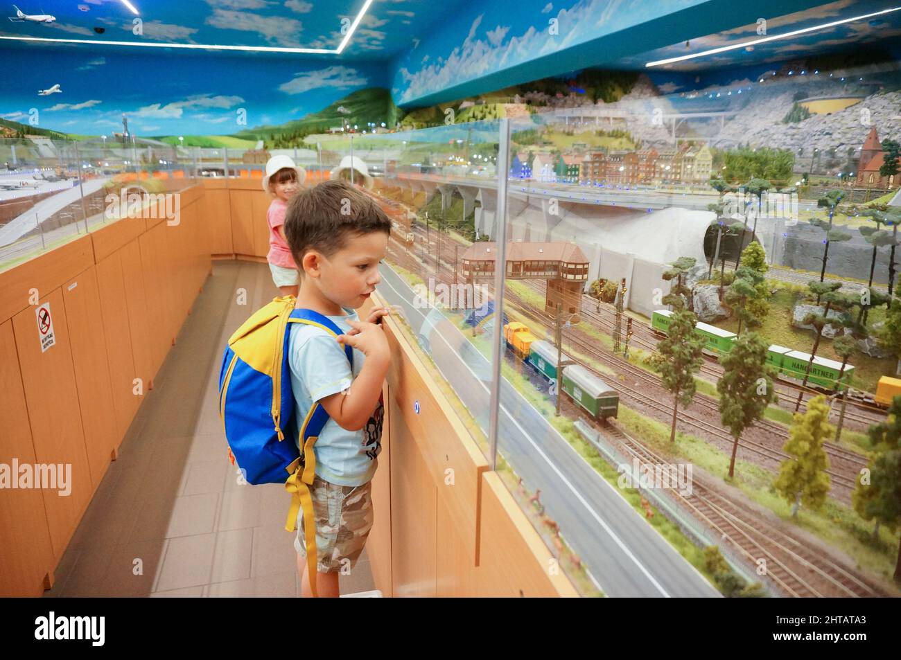 Happy child train museum hi-res stock photography and images - Alamy