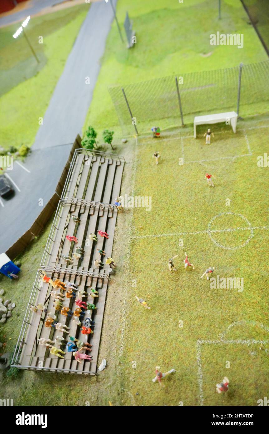 Miniature soccer stadium in miniature hi-res stock photography and ...
