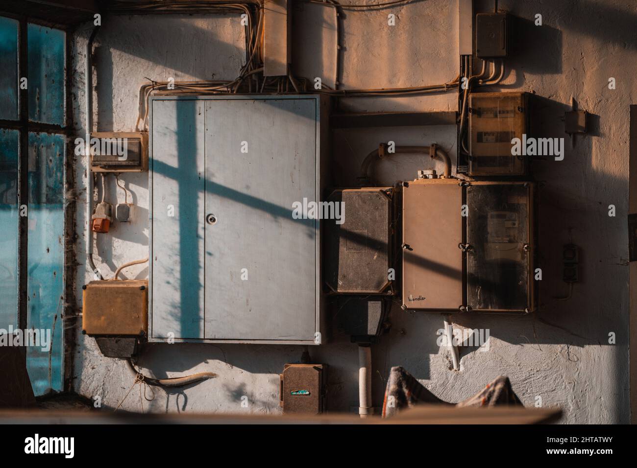 Closeup of a fuse box Stock Photo - Alamy