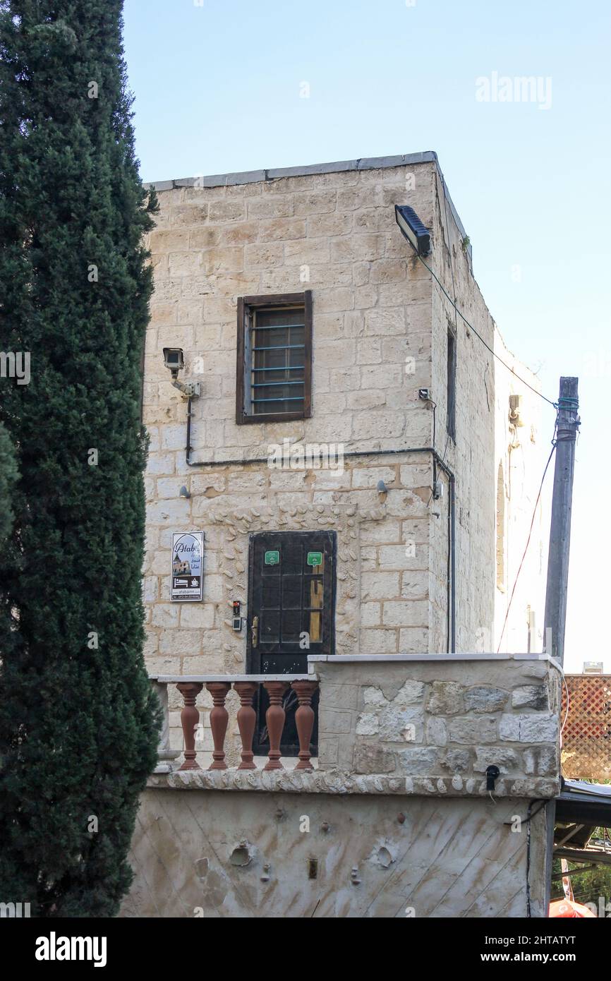 A corner of the Ataba Inn building in Nazareth, Israel Stock Photo - Alamy