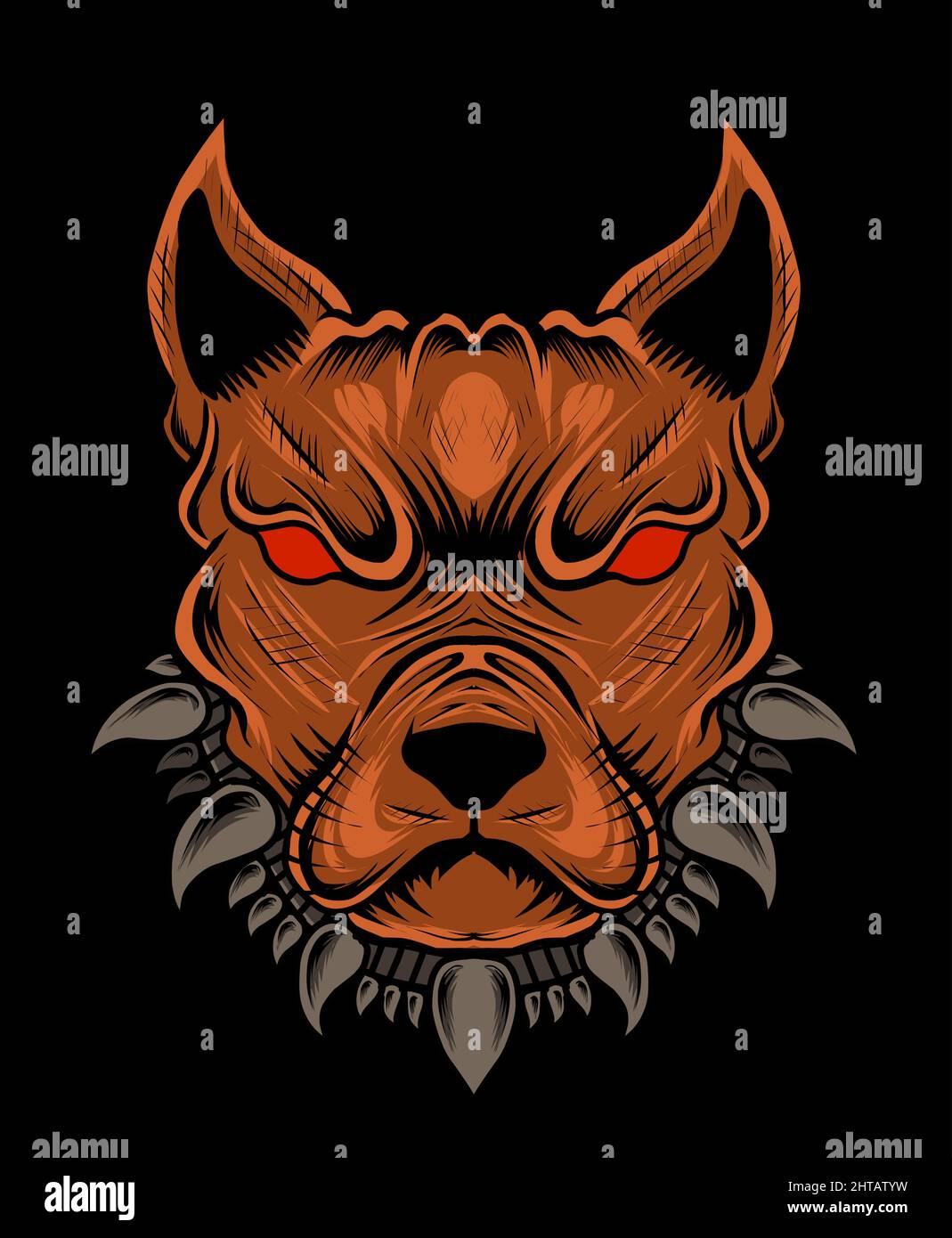 angry dog head-vector illustration art Stock Vector Image & Art - Alamy