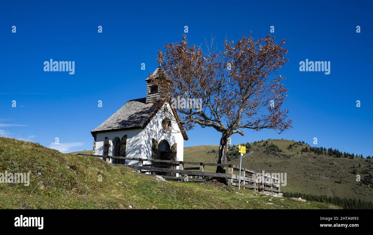 Mountain chapel in Postalm, Austria Stock Photo - Alamy