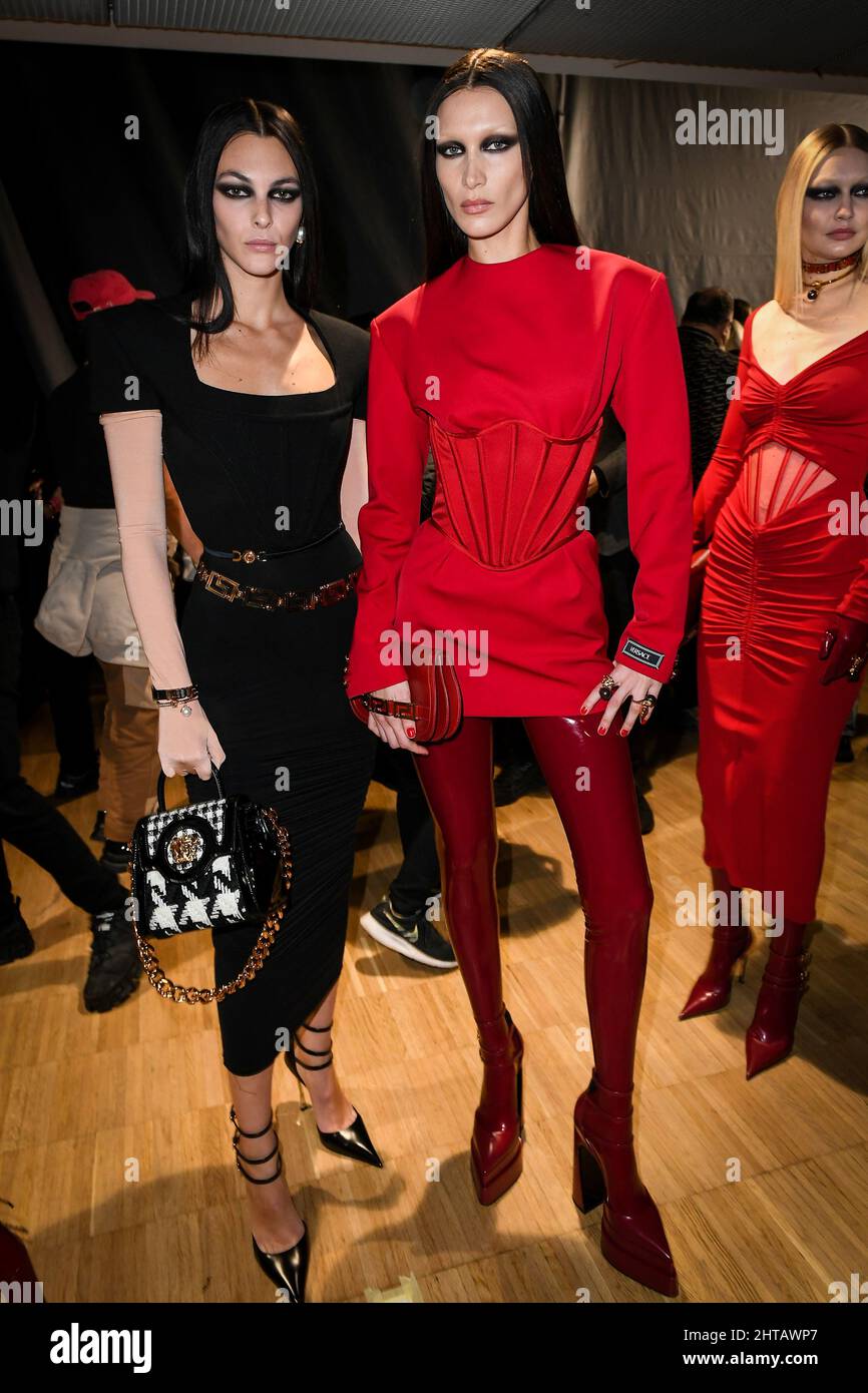Vittoria Ceretti , Bella Hadid Milan Fashion Week - Women F/W 22-23 Versace Fashion Show ...