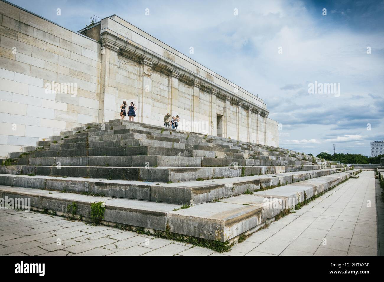 Low angle shot of the Nuremberg National Socialism Museum, Nazi party ...