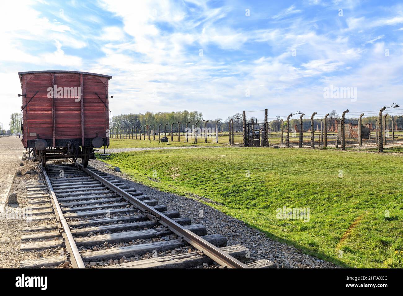 Train wagon used to transport nazi victims into the Auschwitz ...