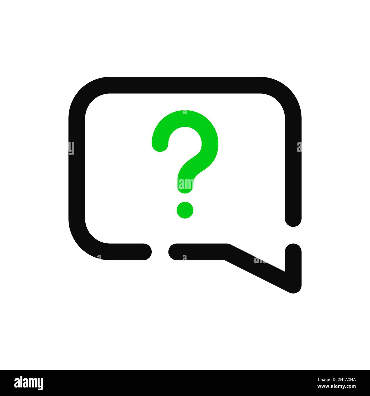 Simple line art question message icon. Pixel perfect, editable stroke ...