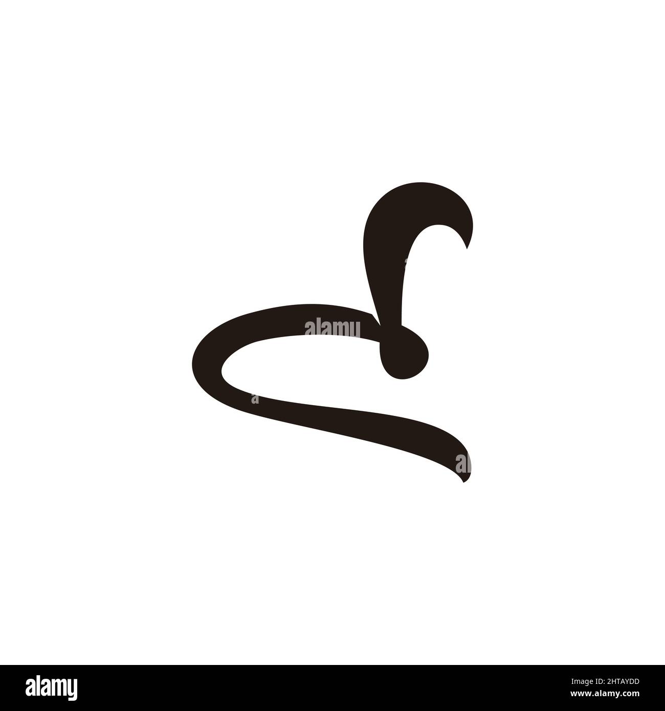 letter d c simple curves design symbol logo vector Stock Vector Image ...