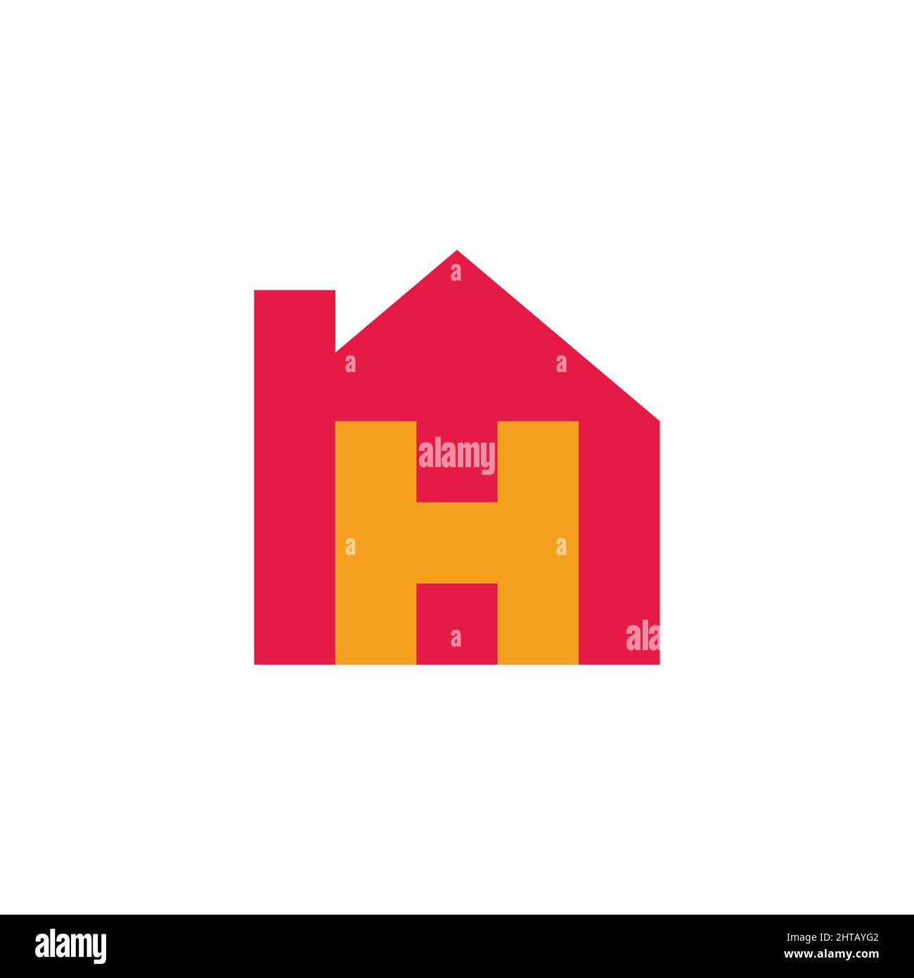 letter h house colorful happy fun design logo vector Stock Vector Image ...