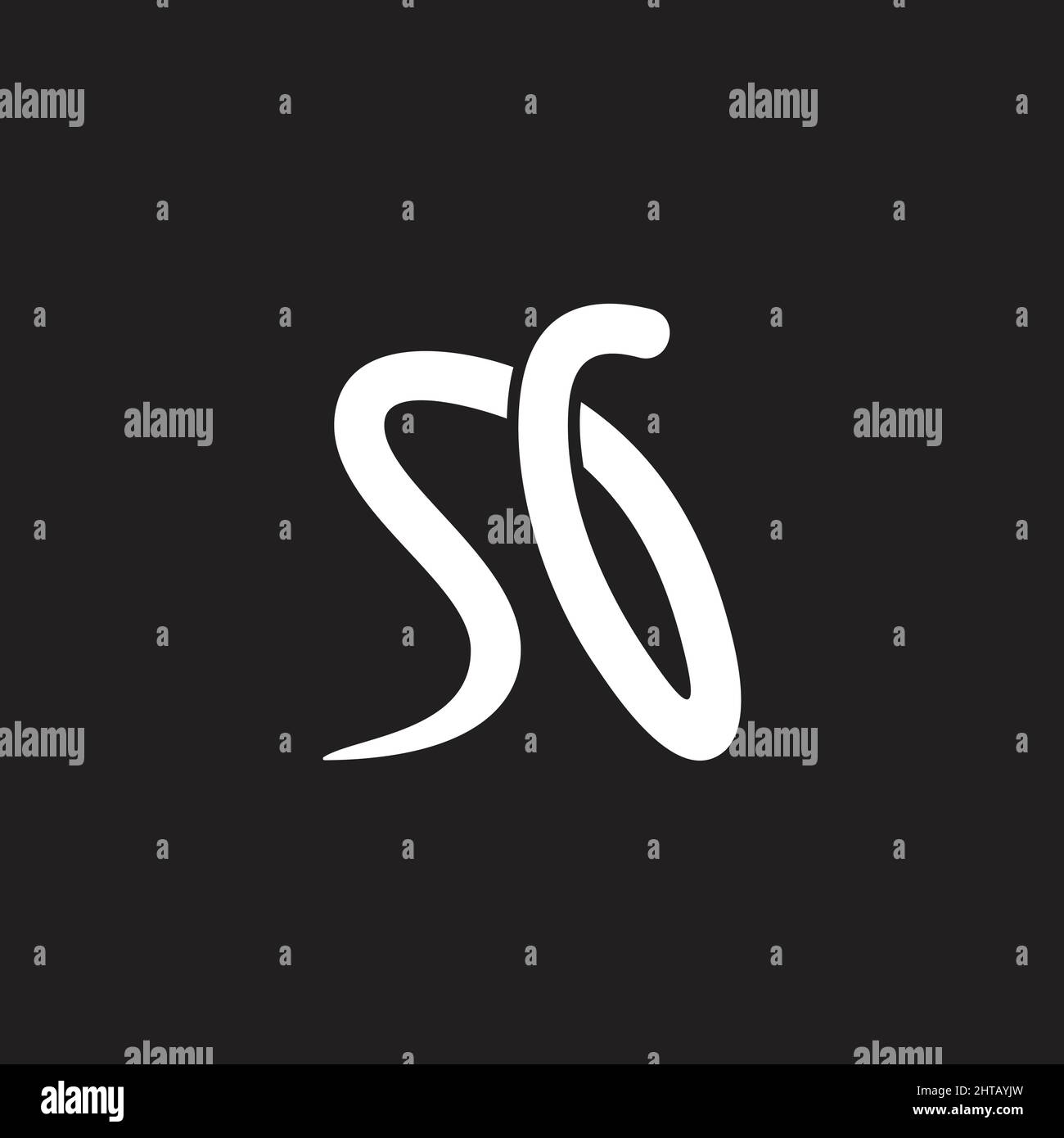 letter so motion line simple curve logo vector Stock Vector Image & Art ...