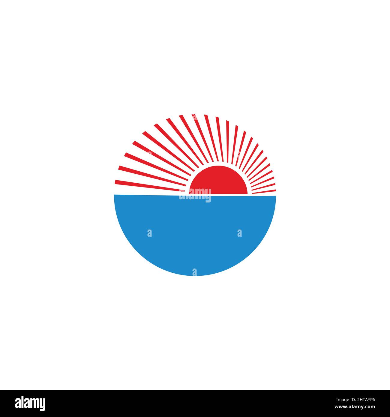 sunset light sea circle swirl circle logo vector Stock Vector Image ...