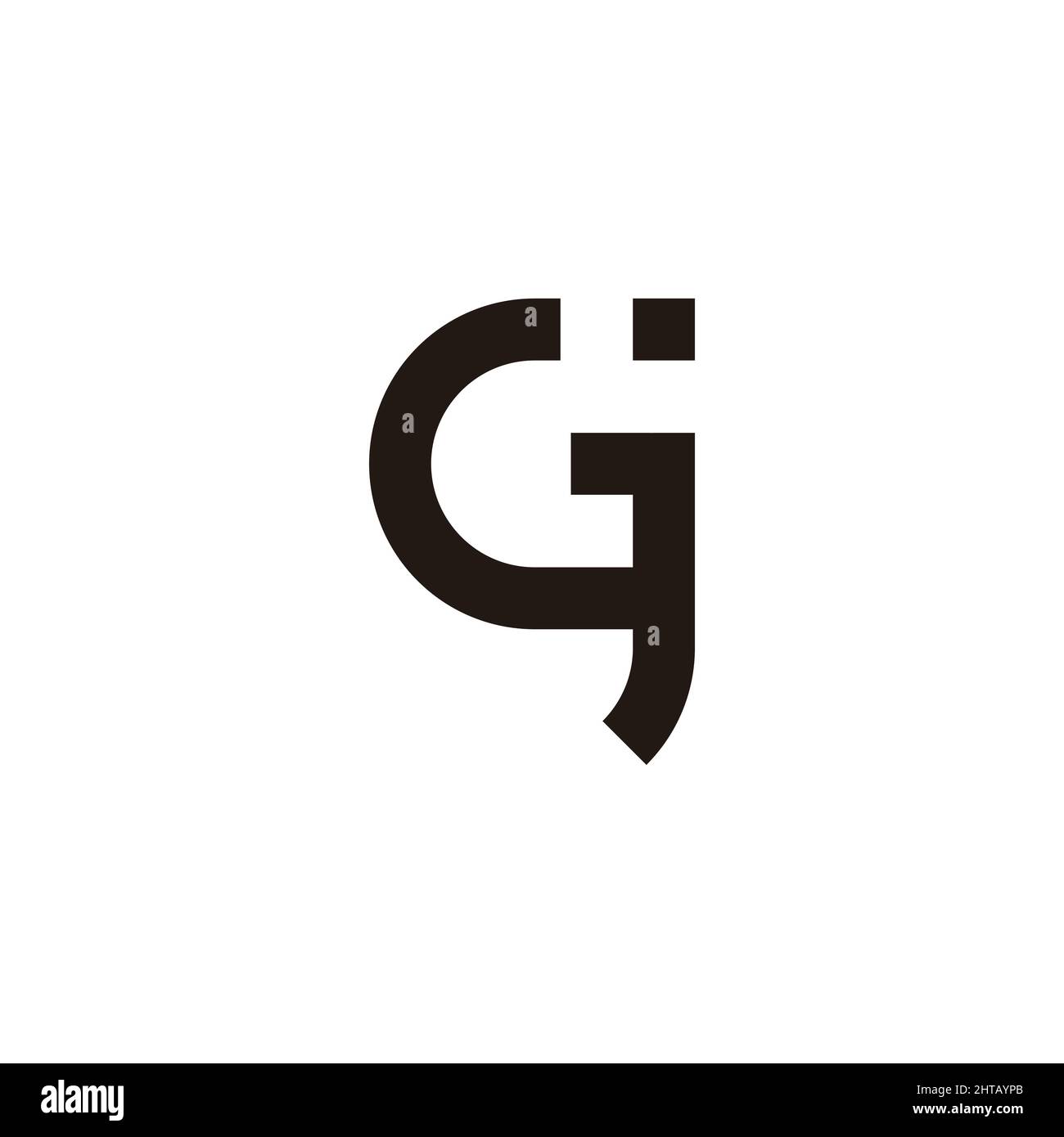 letter gj simple geometric line logo vector Stock Vector Image & Art - Alamy