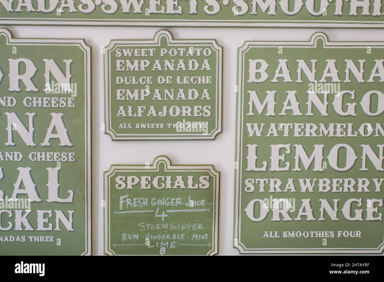 Vintage sign board with the menu in a restaurant entrance for ...