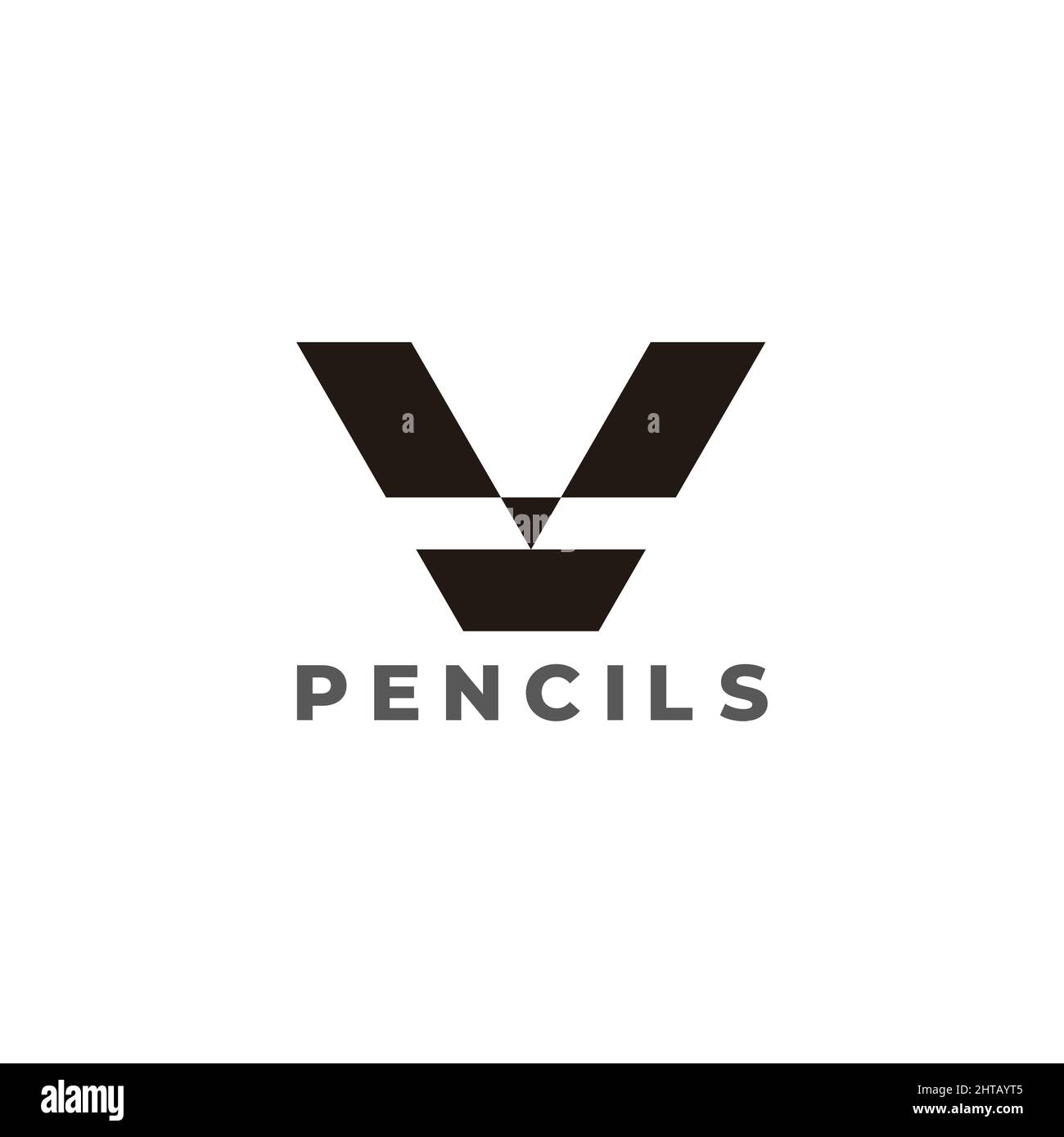 letter v pencil pen learning symbol logo vector Stock Vector Image ...