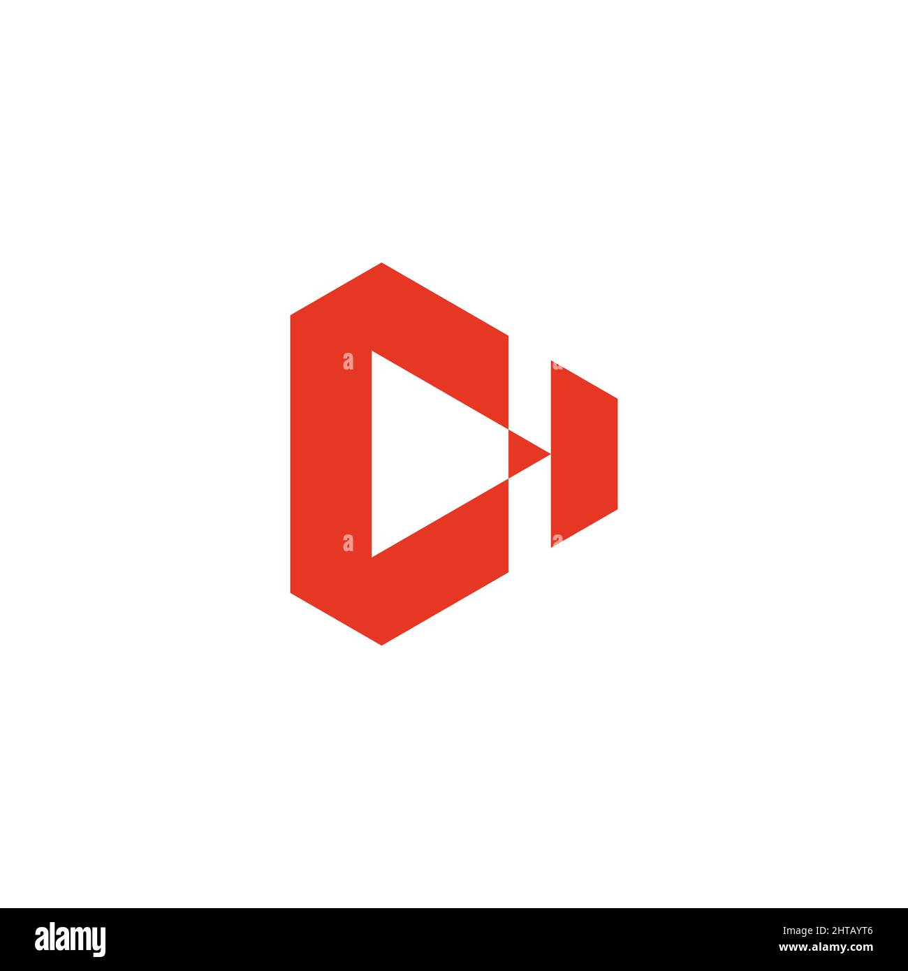 letter d triangle pencil shape geometric simple logo vector Stock ...