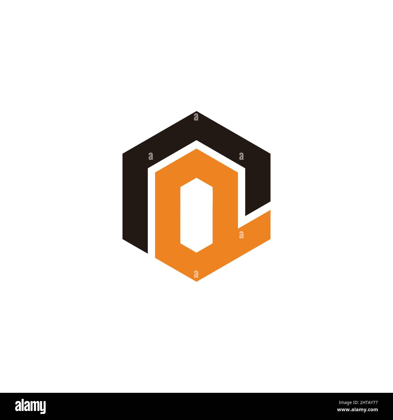 letter q home shape simple hexagonal logo vector Stock Vector Image ...