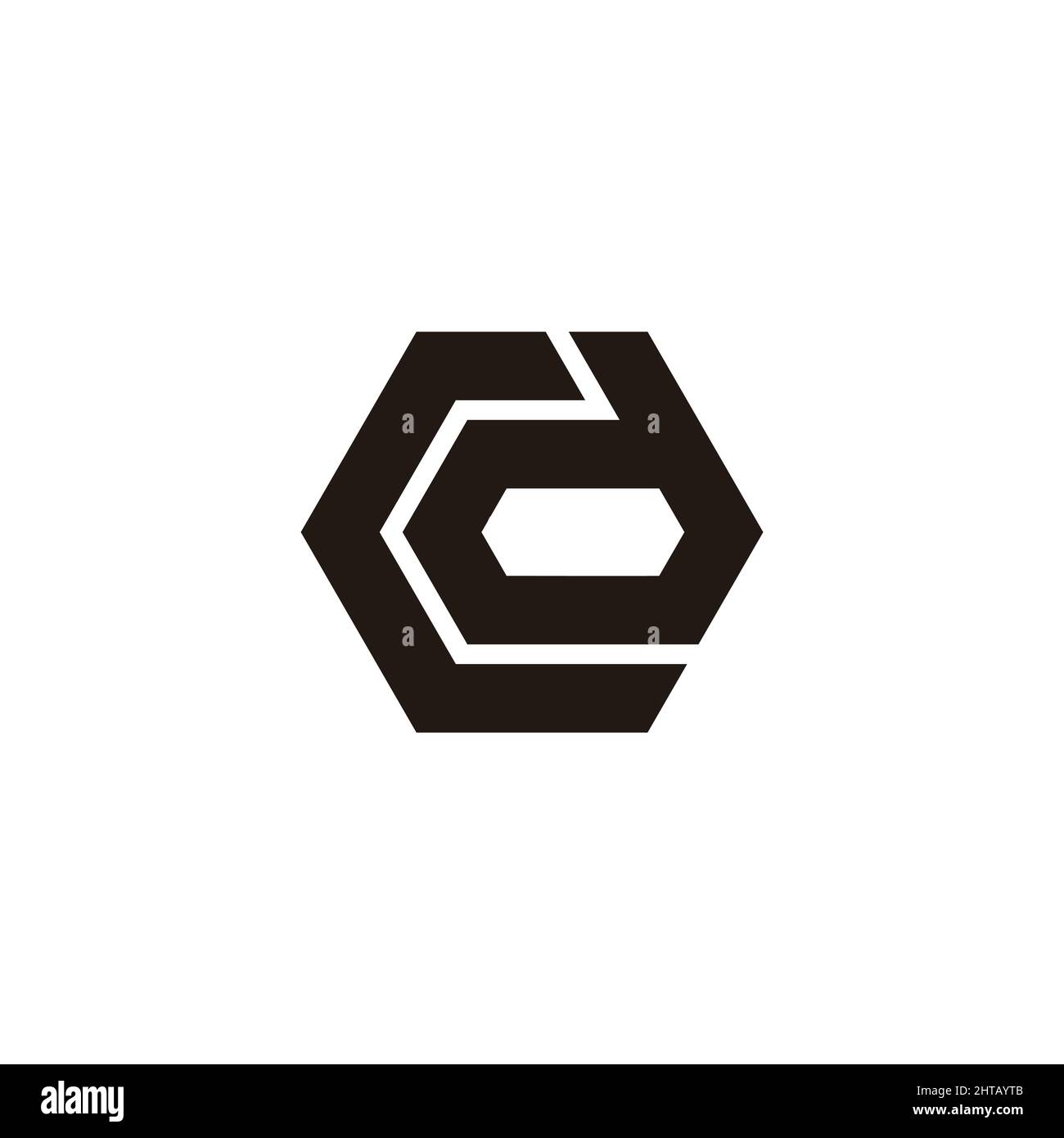 letter cd simple hexagon geometric logo vector Stock Vector Image & Art ...