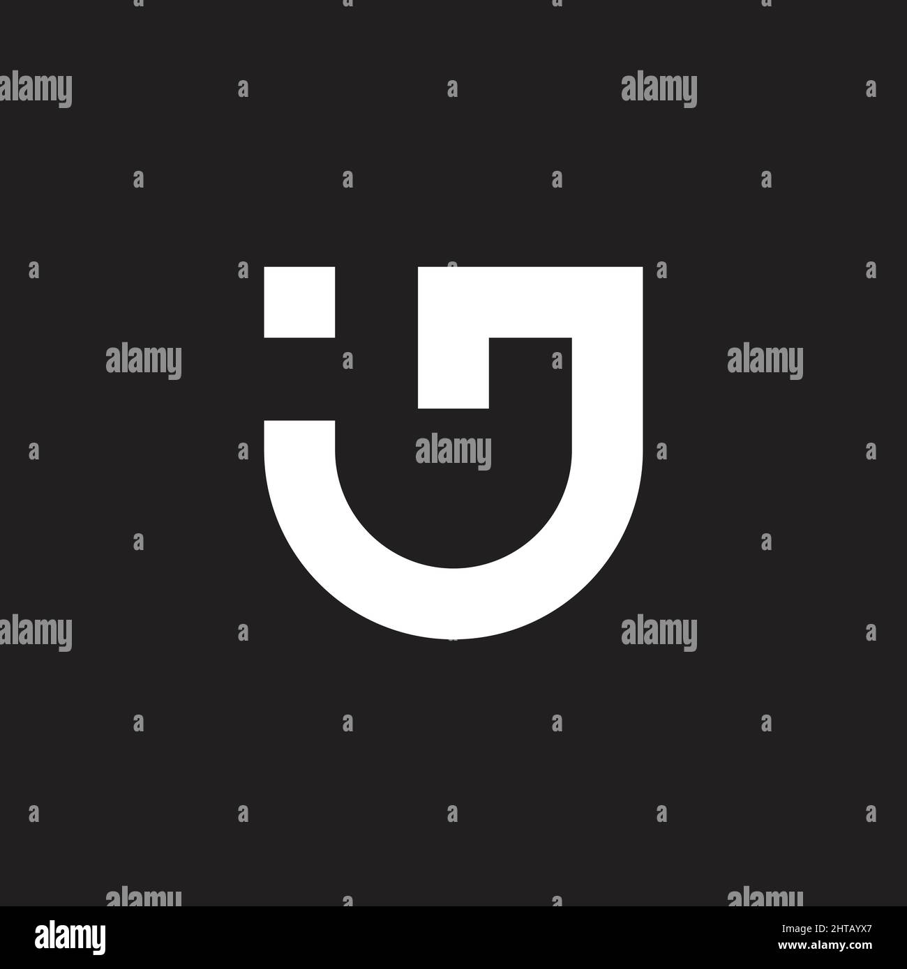 letter ij simple emblem geometric logo vector Stock Vector Image & Art ...