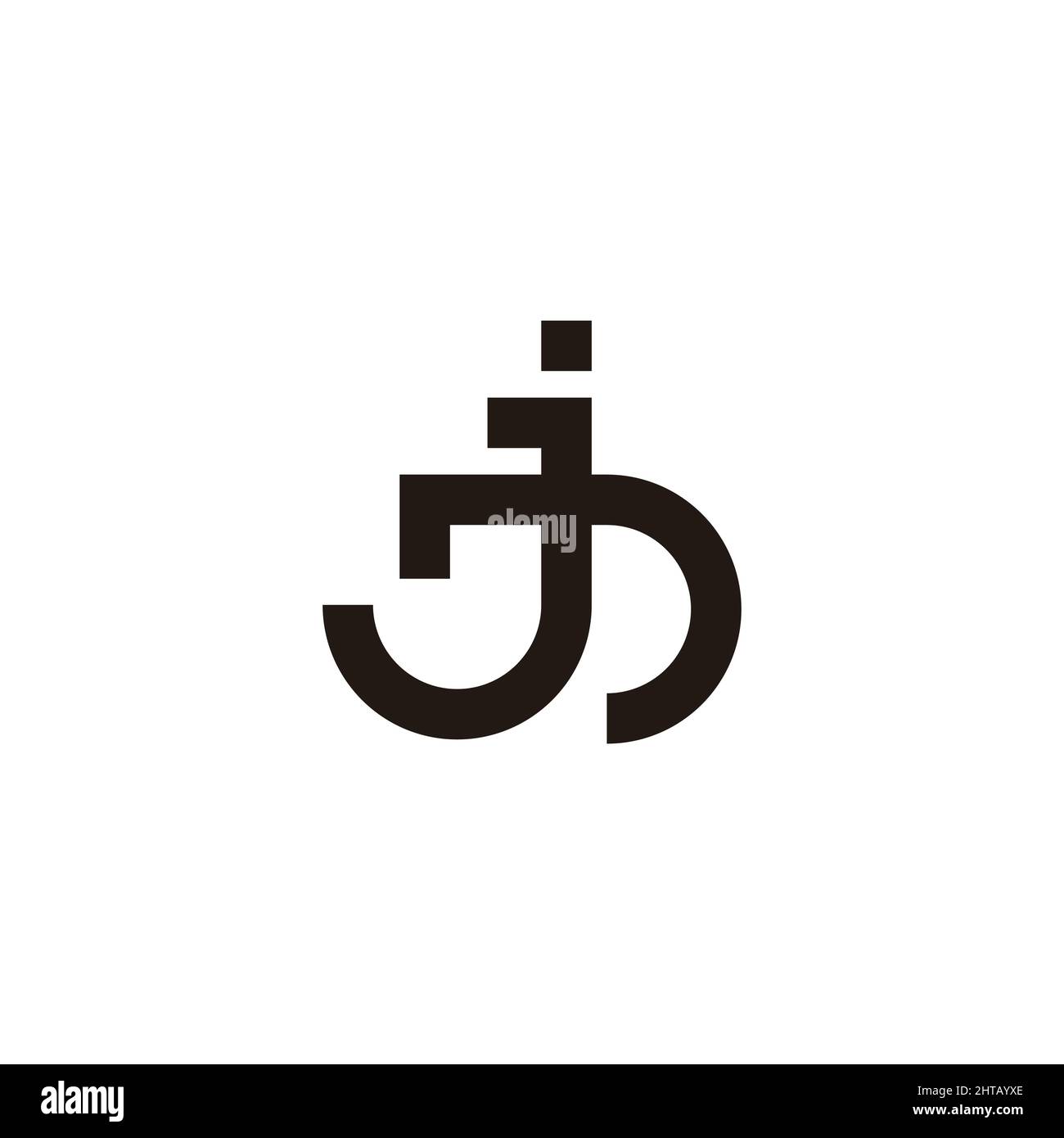 letter jd simple linked geometric line logo vector Stock Vector Image ...