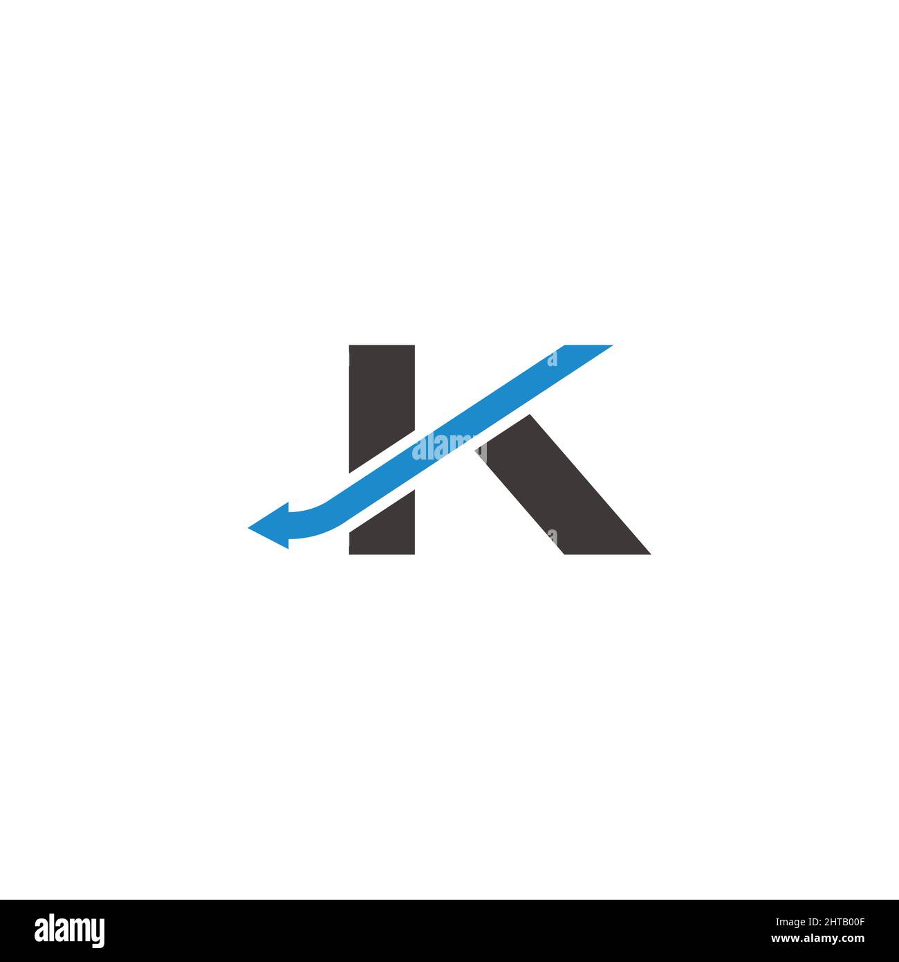 letter k down arrow lower temperature symbol logo vector Stock Vector ...