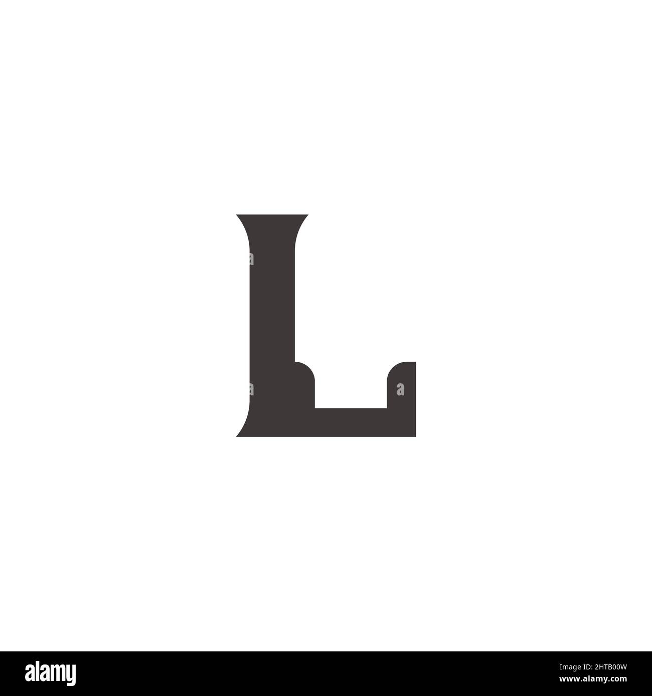 letter l silhouette abstract geometric logo vector Stock Vector Image ...
