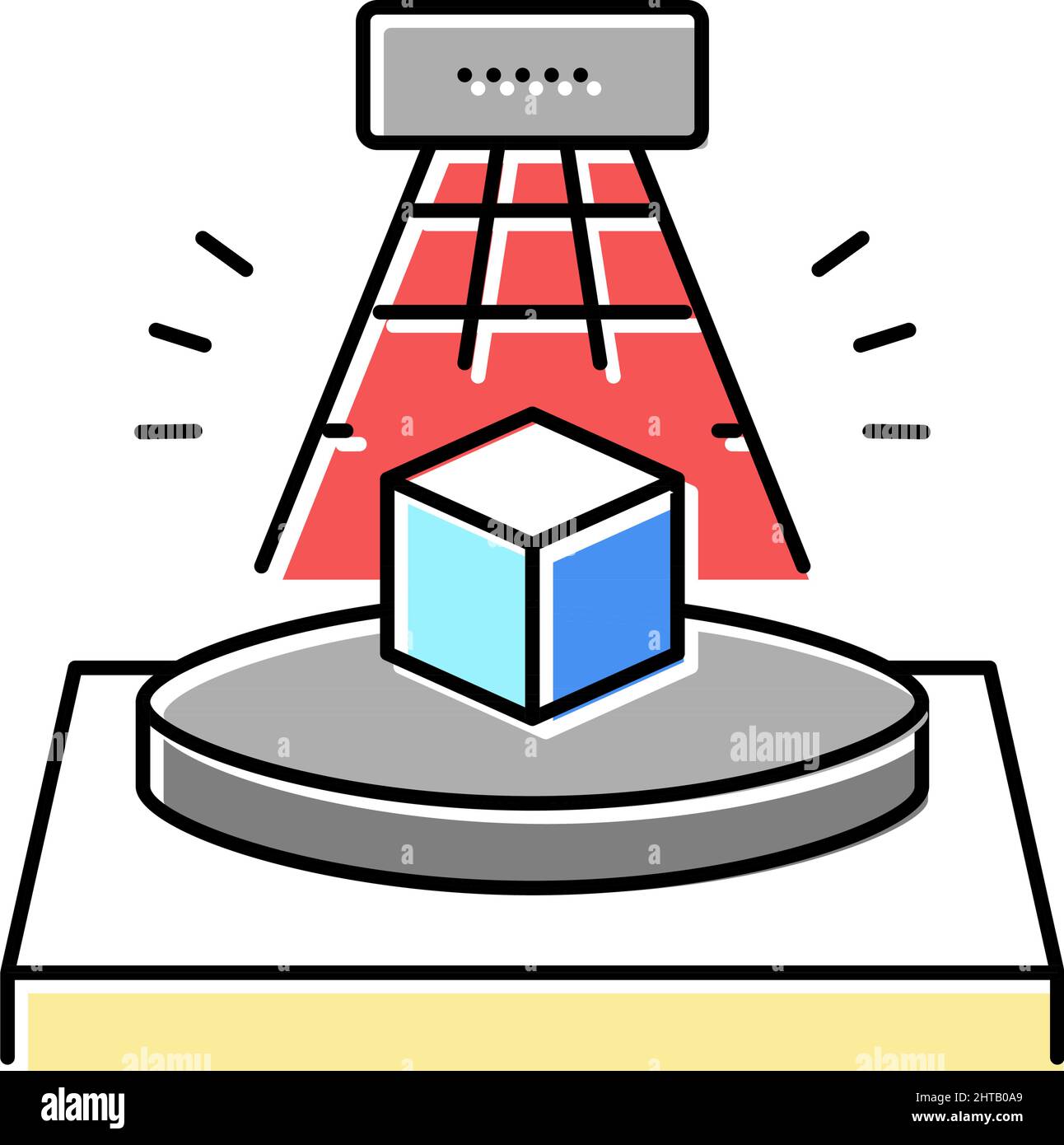 3d scanning color icon vector illustration Stock Vector Image & Art - Alamy